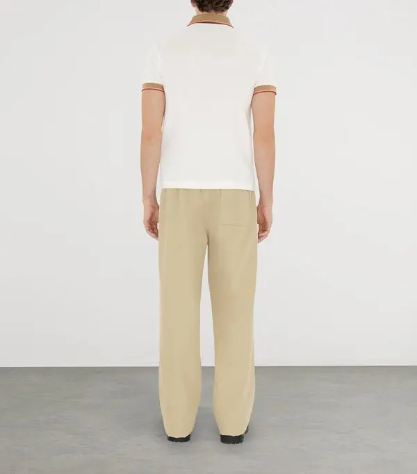 Burberry Logo-collar Polo Shirt - Ivory