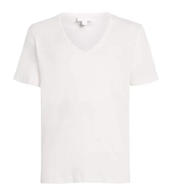 Sunspel Sea Island Cotton V-neck T-shirt - White