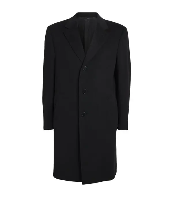 Canali Wool-cashmere Overcoat - Black