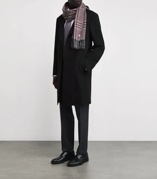 Canali Wool-cashmere Overcoat - Black