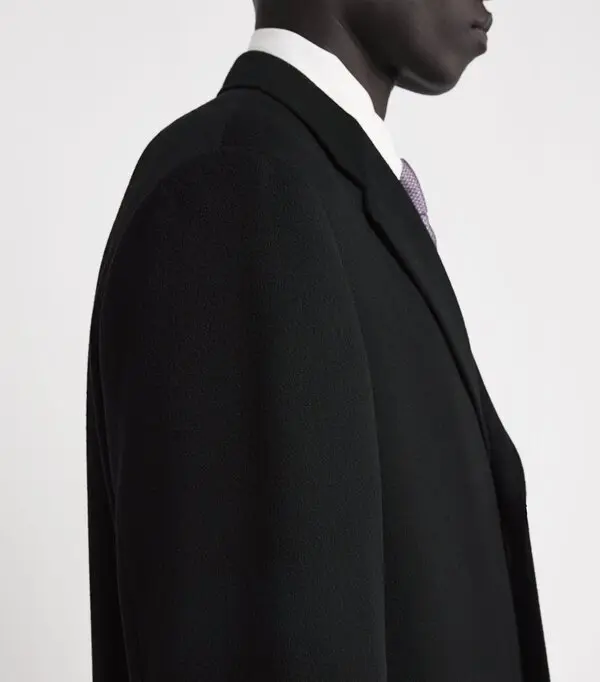 Canali Wool-cashmere Overcoat - Black