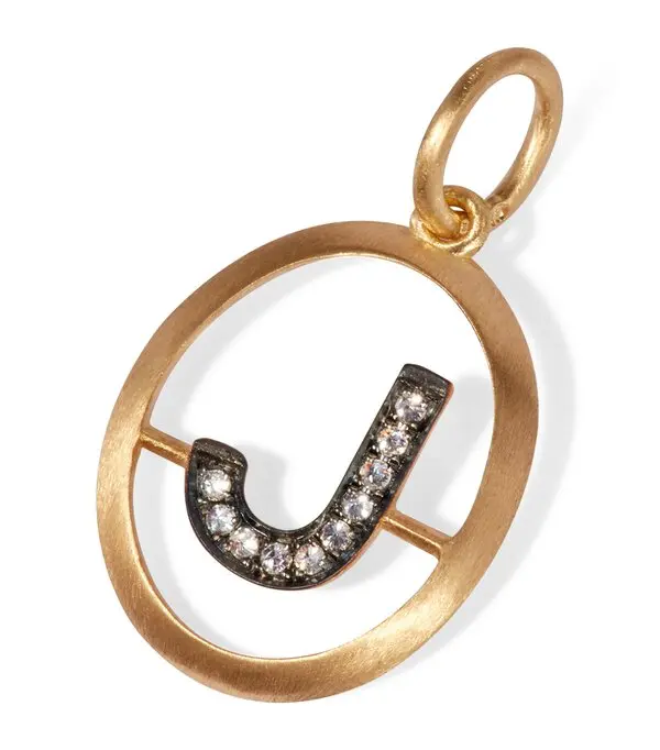 Annoushka Diamond Initial J Pendant - Gold