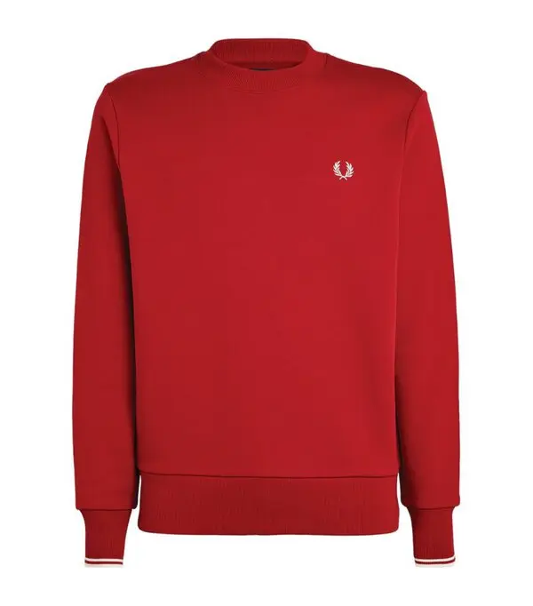 Fred Perry Laurel Wreath Sweatshirt - Red