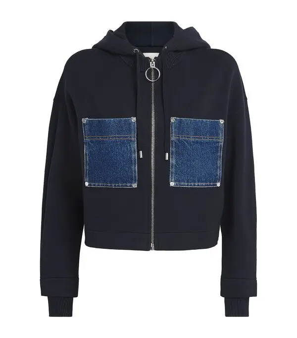 Sandro Zip-up Hoodie - Blue