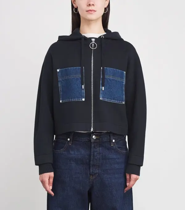 Sandro Zip-up Hoodie - Blue