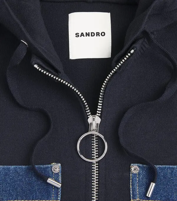 Sandro Zip-up Hoodie - Blue