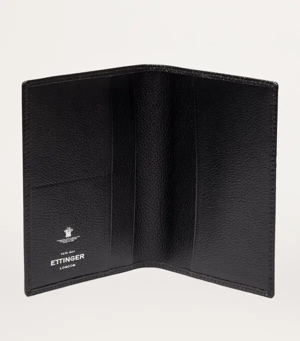 ETTINGER Leather Capra Passport Case - Black