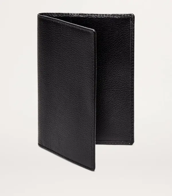 ETTINGER Leather Capra Passport Case - Black