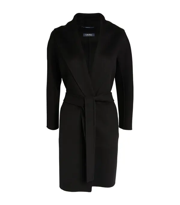 Max Mara Messi Wrap Coat - Black