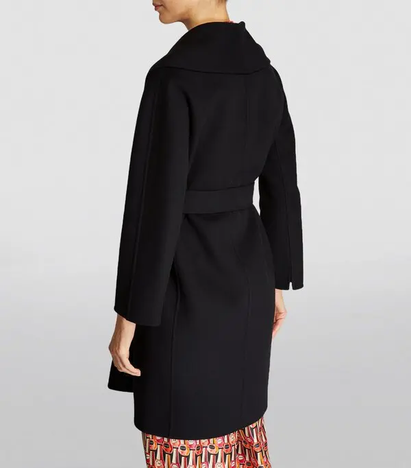 Max Mara Messi Wrap Coat - Black