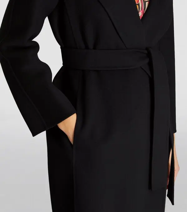 Max Mara Messi Wrap Coat - Black