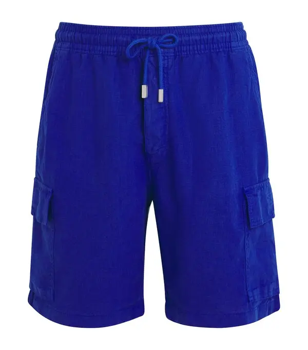 Vilebrequin Linen Baie Shorts - Blue