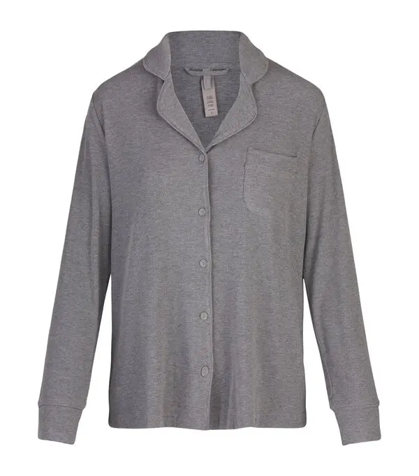 SKIMS Sleep Ribbed Pyjama Set - Grey