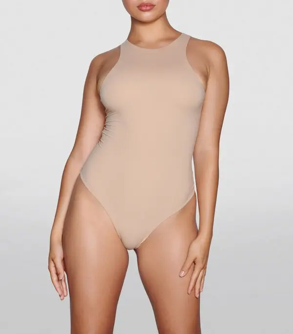 SKIMS Fits Everybody Thong Bodysuit - Beige