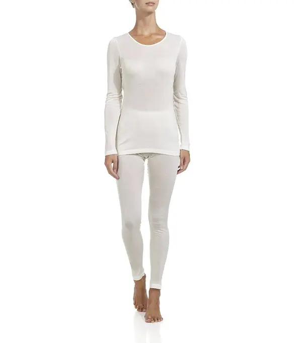 Hanro Pure Silk Long Sleeve Top - Ivory