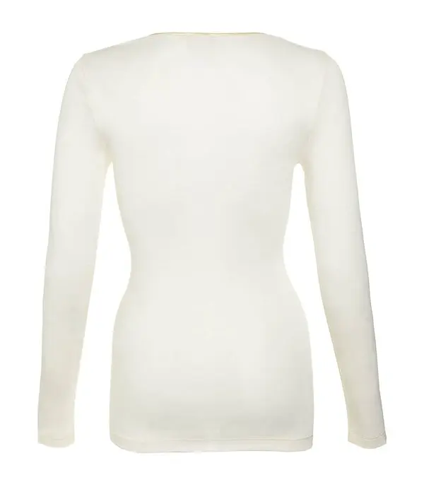 Hanro Pure Silk Long Sleeve Top - Ivory