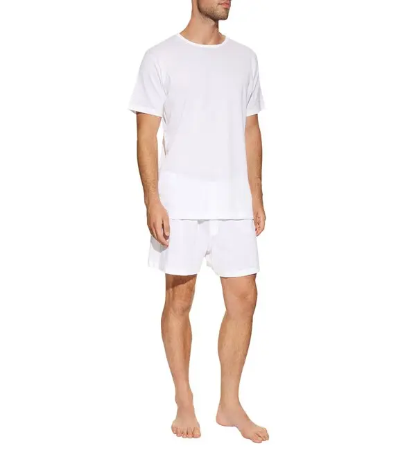 Sunspel Cellular Cotton T-shirt - White