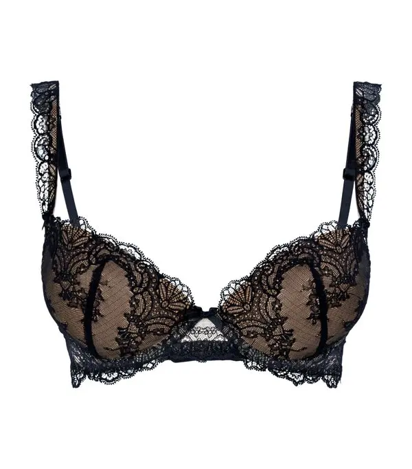 AUBADE Lace Moulded Plunge Bra - Black