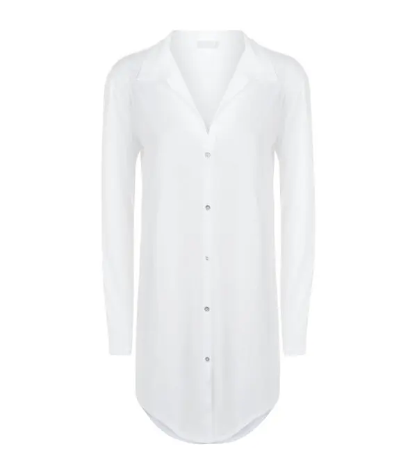 Hanro Cotton Deluxe Boyfriend Nightshirt - White