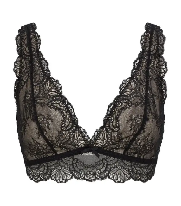 AUBADE Sheer Lace Bralette - Black