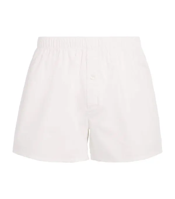 Hanro Woven Plain Boxer Shorts - White