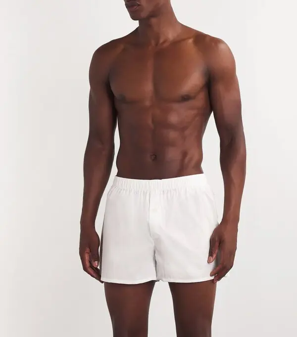 Hanro Woven Plain Boxer Shorts - White