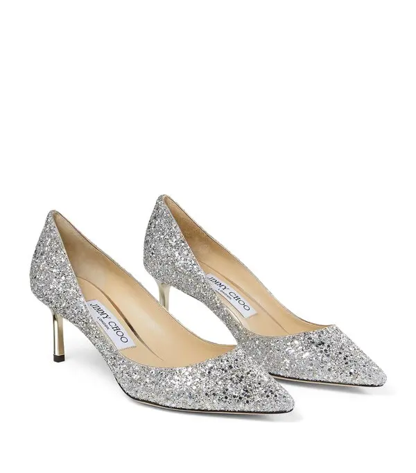 JIMMY CHOO Romy 60 Glitter Pumps - Neutral