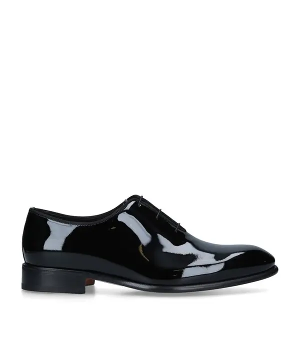 Santoni Patent Carter Wholecut Oxford Shoes