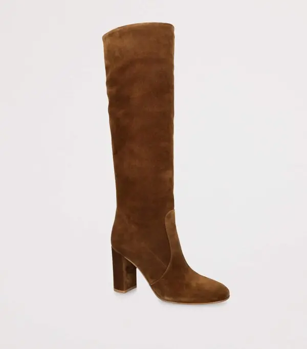 GIANVITO ROSSI Suede Glen Knee-high Boots 85