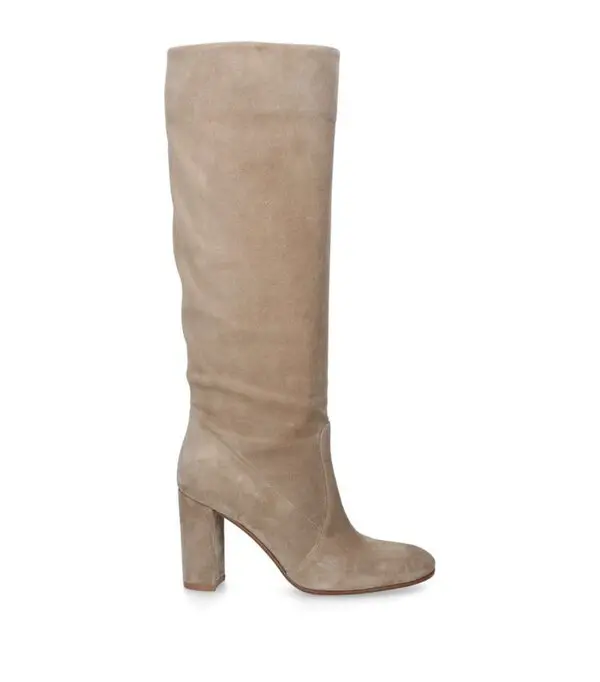 GIANVITO ROSSI Suede Glen Knee-high Boots 85