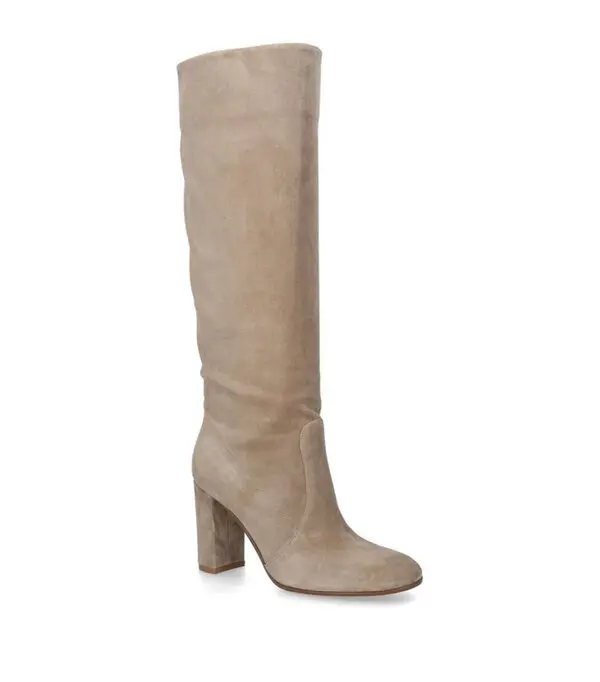 GIANVITO ROSSI Suede Glen Knee-high Boots 85