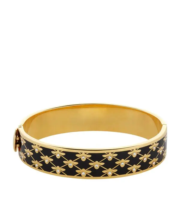 Halcyon Days Bee Trellis Bangle - Black