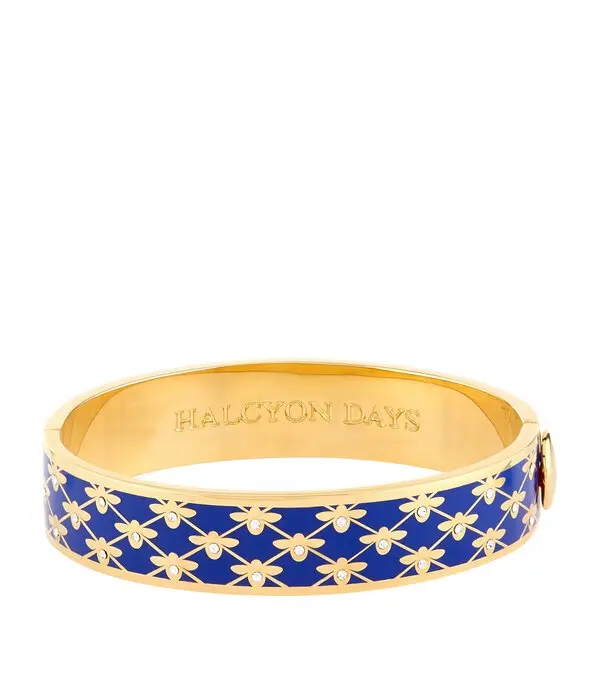 Halcyon Days Bee Trellis Bangle - Blue