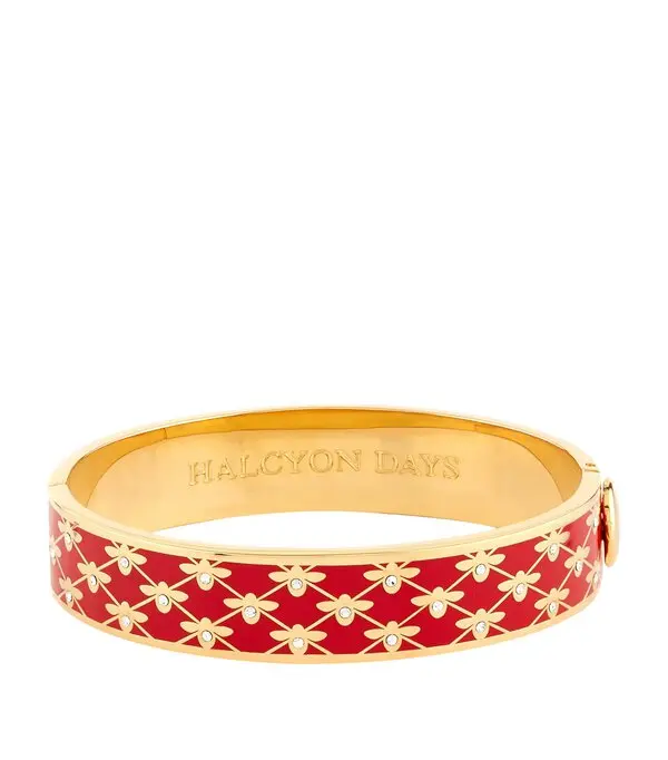 Halcyon Days Bee Trellis Bangle - Red