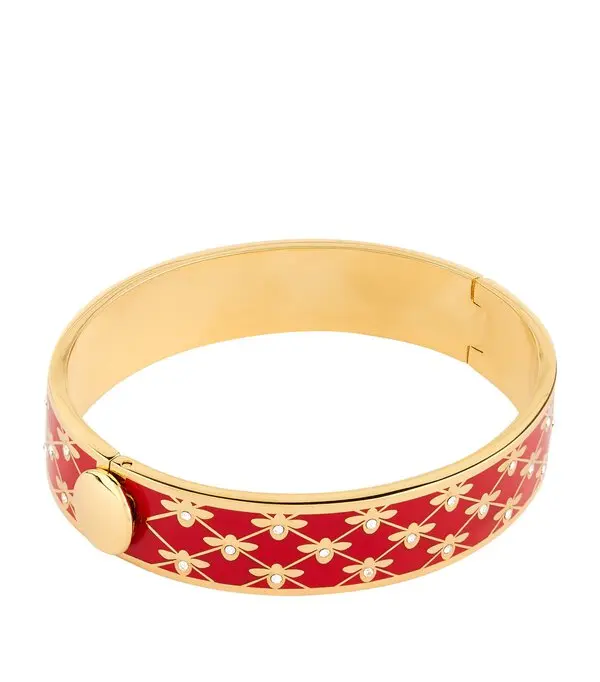 Halcyon Days Bee Trellis Bangle - Red