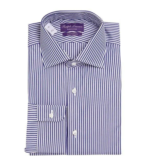 Ralph Lauren Purple Label Striped Aston Shirt - Blue