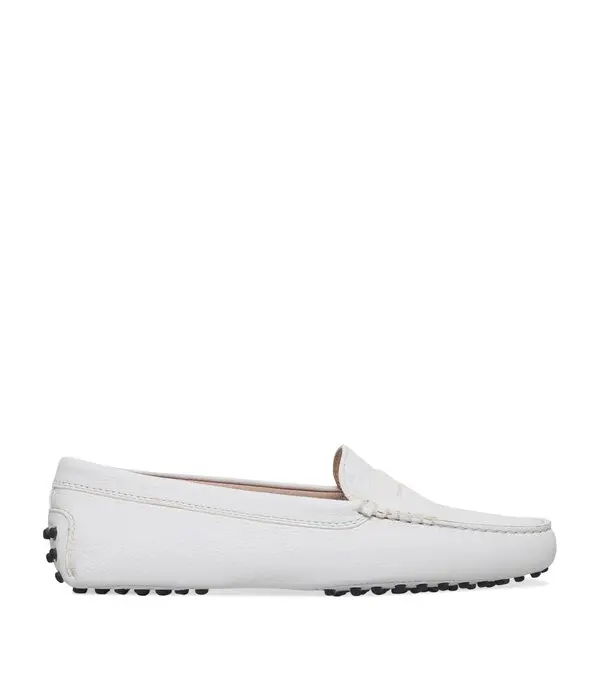 TOD'S Leather Mocassino Loafers - White