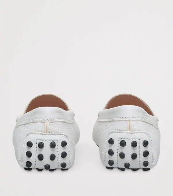 TOD'S Leather Mocassino Loafers - White