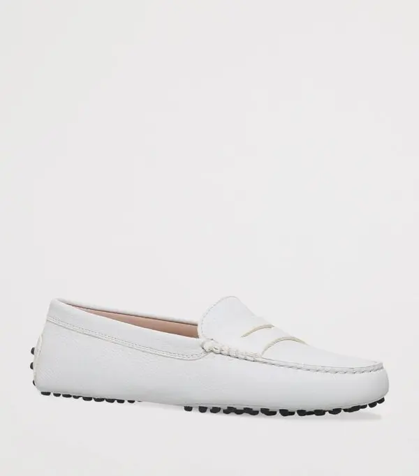 TOD'S Leather Mocassino Loafers - White