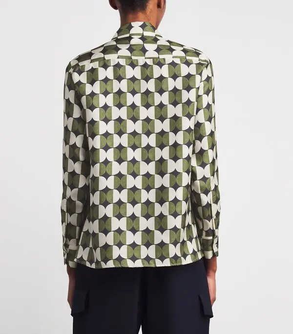 Max Mara Printed Silk Shirt - Black