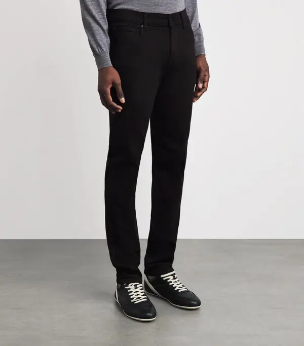 7 For All Mankind Slimmy Luxe Performance Slim Leg Jeans - Black