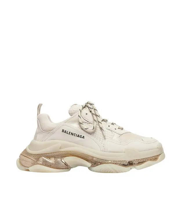 Balenciaga Triple S Clear Sole Sneakers - Beige