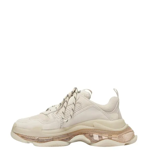 Balenciaga Triple S Clear Sole Sneakers - Beige