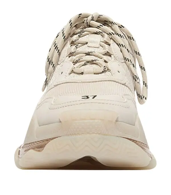 Balenciaga Triple S Clear Sole Sneakers - Beige
