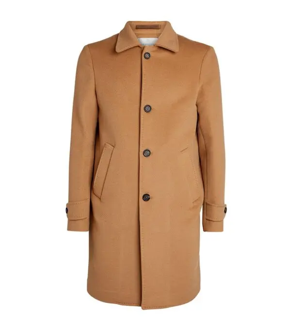 Eleventy Cashmere Tailored Overcoat - Brown
