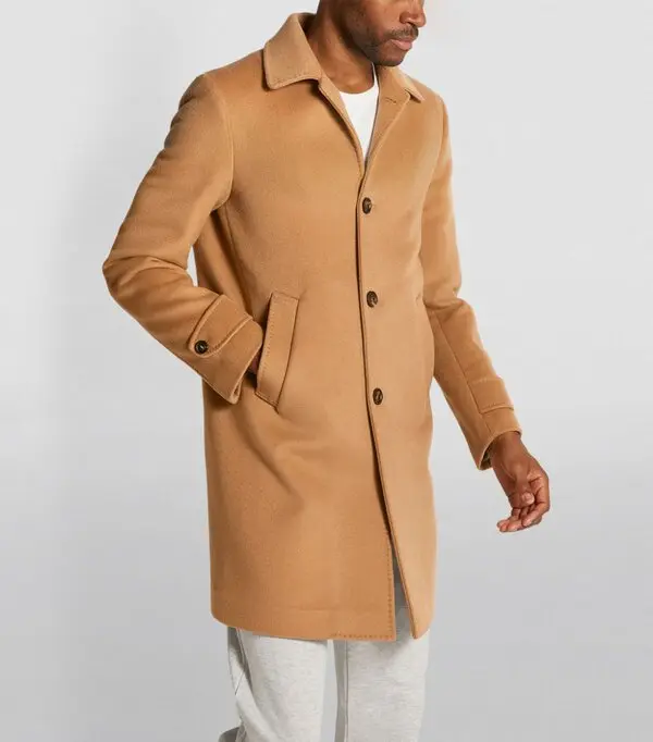 Eleventy Cashmere Tailored Overcoat - Brown