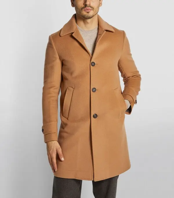 Eleventy Cashmere Tailored Overcoat - Brown