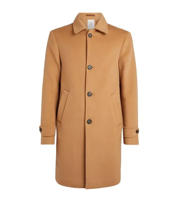 Eleventy Cashmere Tailored Overcoat - Brown