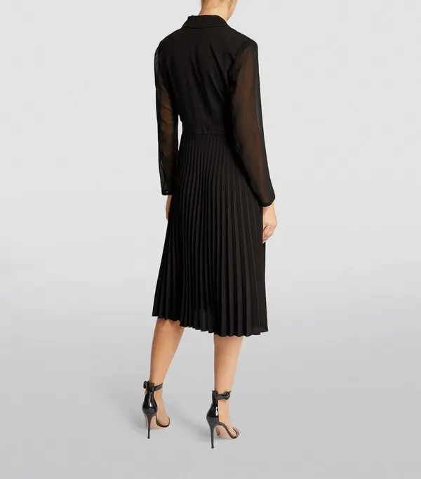 sandro pleated mini dress Pleated knit mini dress in Black for Women