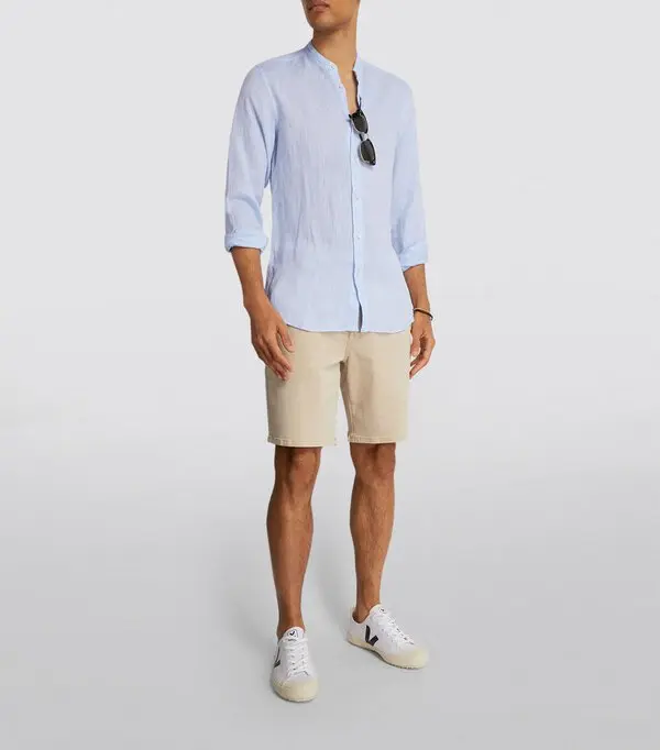 Frescobol Carioca Linen Jorge Shirt - Blue